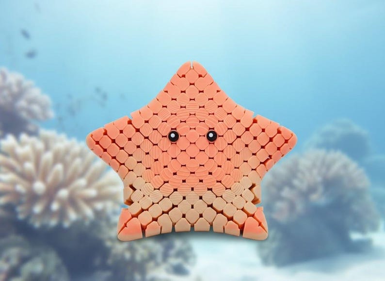 Flexi Starfish STL | Articulated Star Fish Fidget Toy | Cute Ocean ...