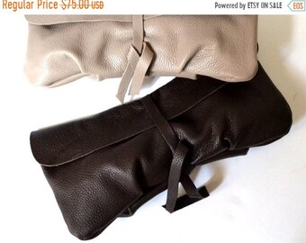 Soft leather clutch | Etsy