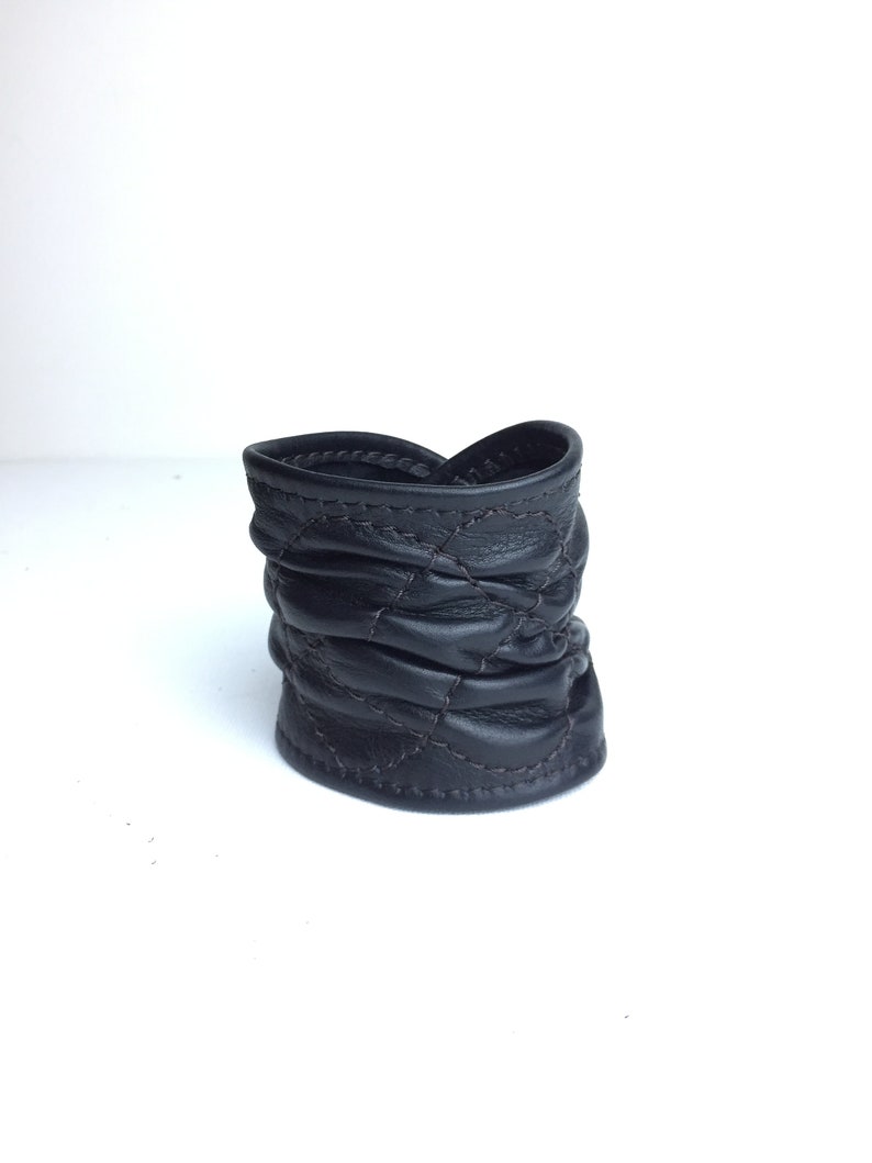 Black Leather Cuff Leather Wrap Bracelet Women Bracelet Etsy