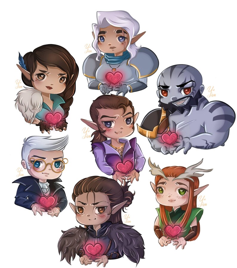 The Legend of Vox Machina Chibi Stickers Pack, Critical Role - Etsy