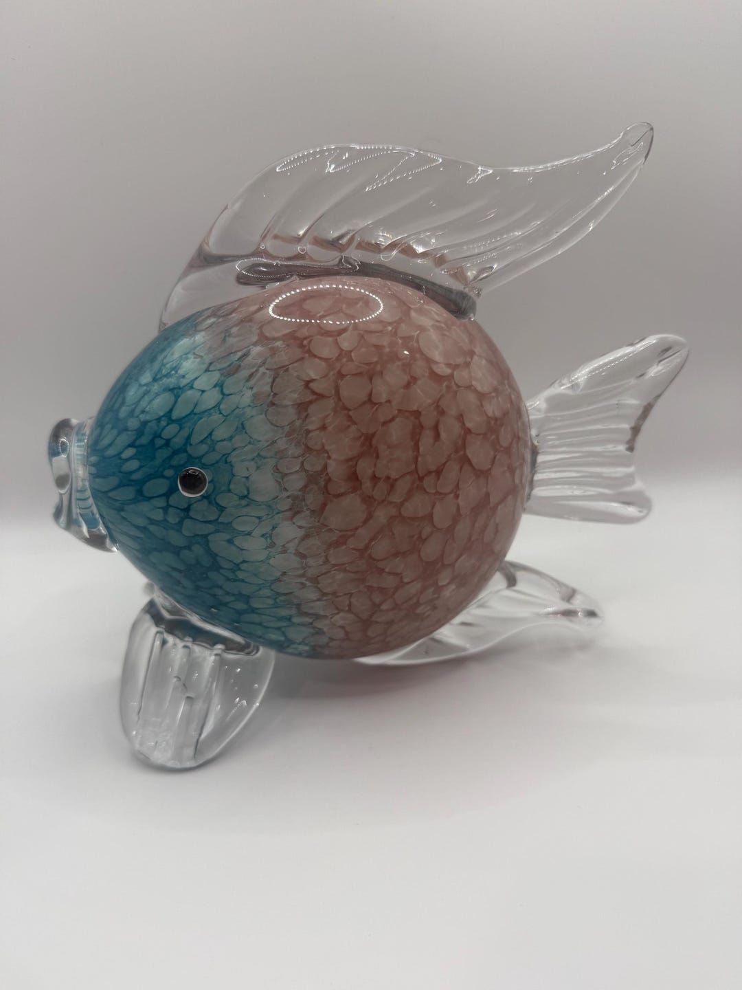 Two Toned Glass Fish Sculpture - Etsy
