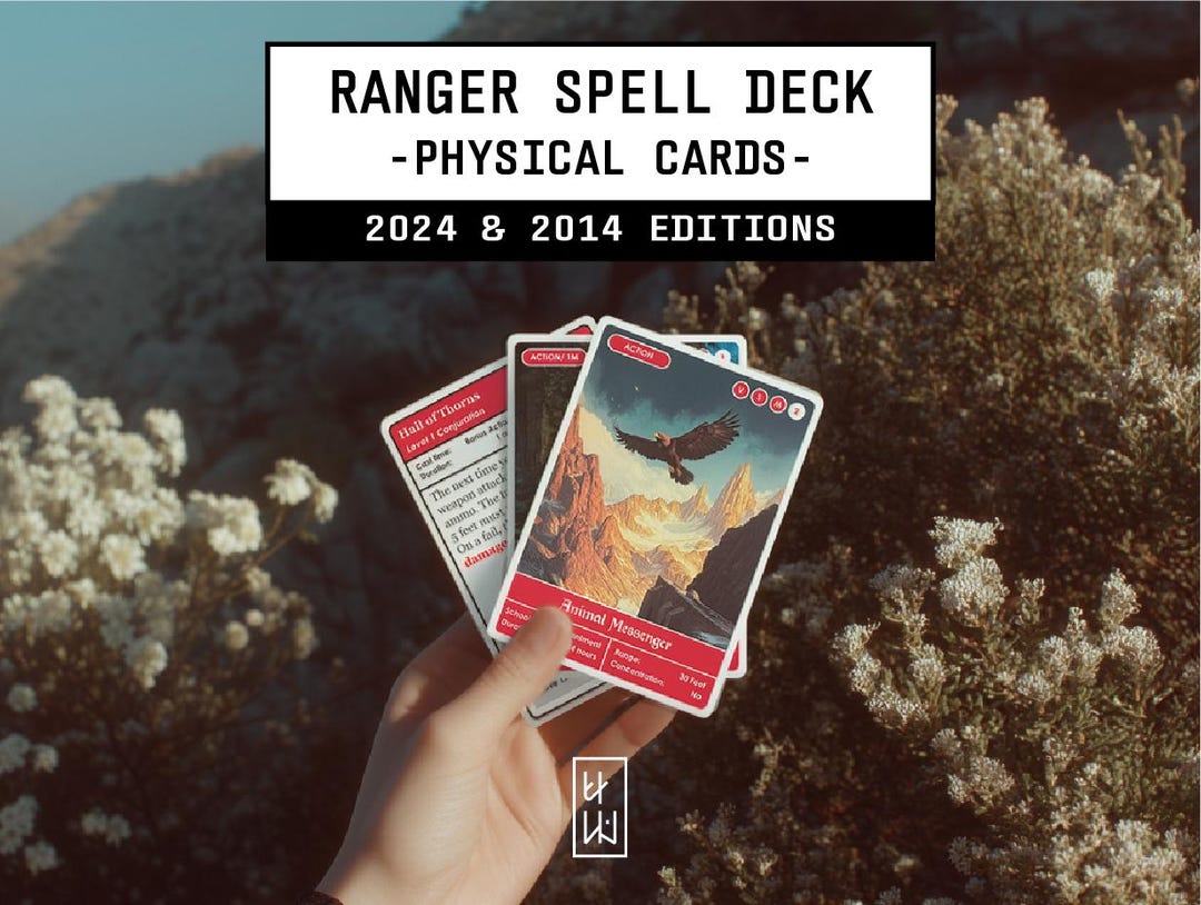 Ranger Spell Cards | D&D 5e Physical Cards Set - Etsy