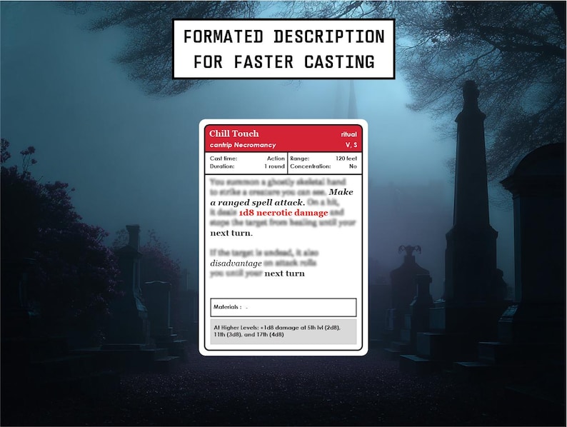 Warlock Spell Cards | D&D 5e Physical Cards - Etsy