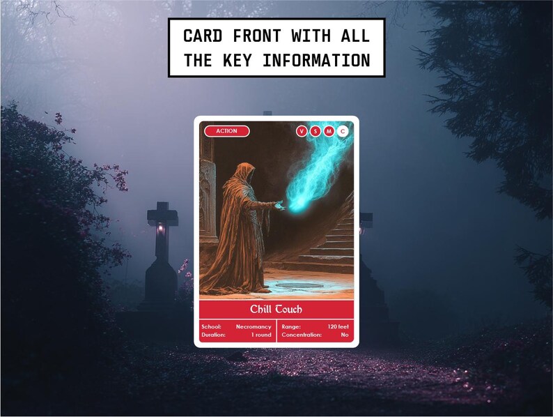 Warlock Spell Cards | D&D 5e Physical Cards - Etsy