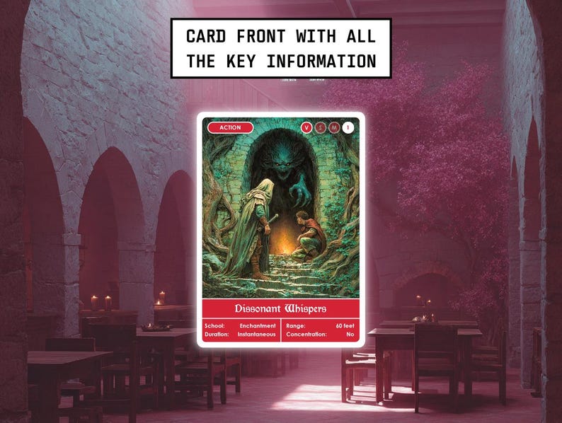 Bard Spell Cards | D&D 5e Physical Cards - Etsy