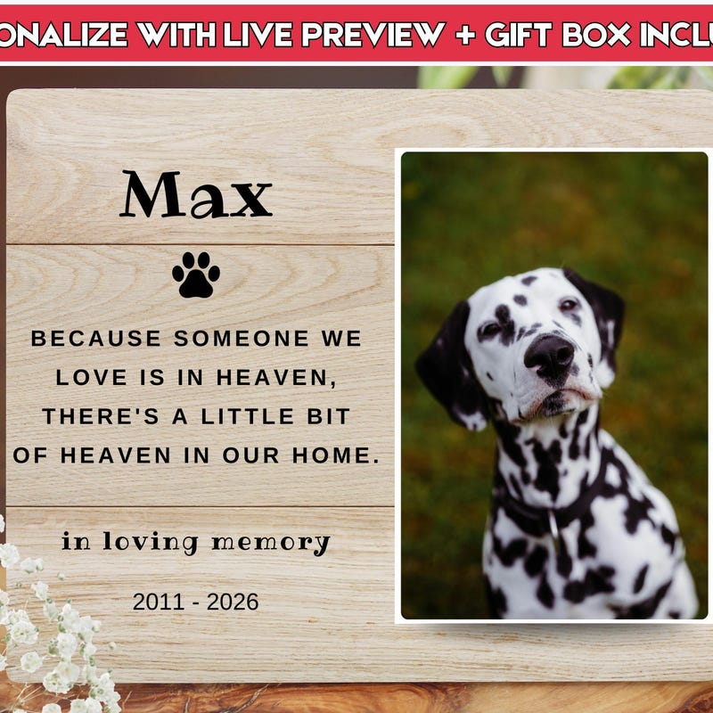 Dog Memorial Photo Board - Etsy