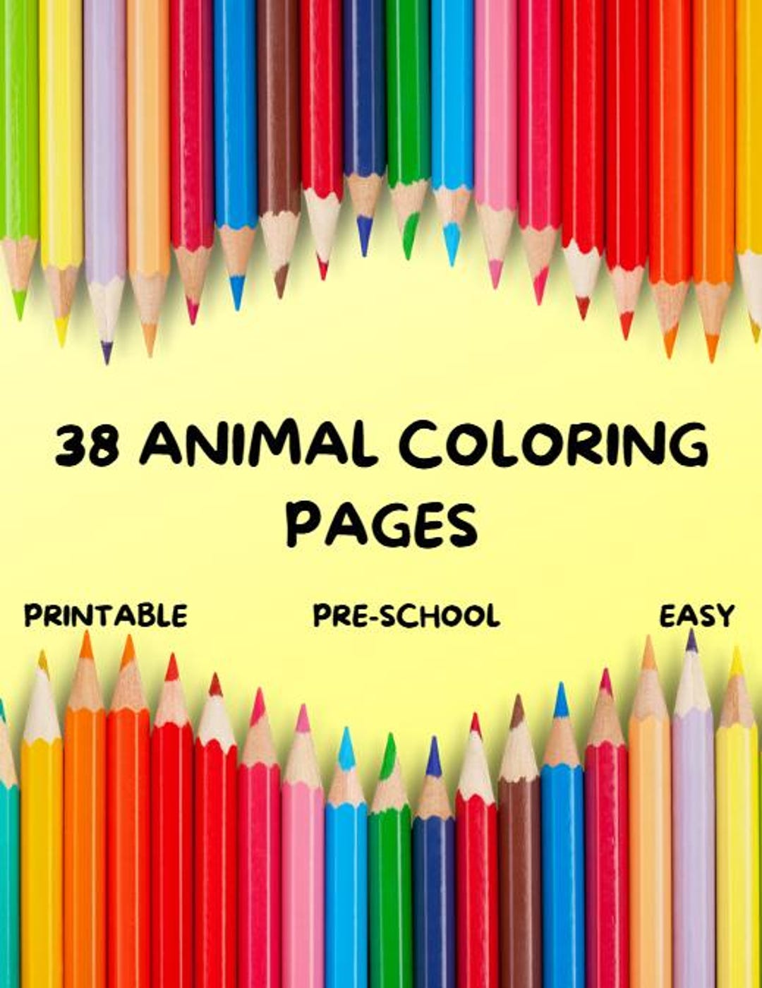 Animal Coloring Book for Toddlers | 38 Fun, Easy Pages (printable PDF ...