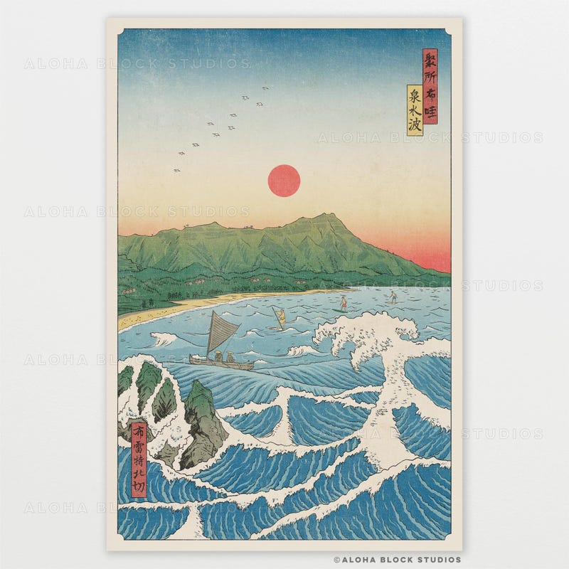Hawaii Japan Wall Art - Etsy