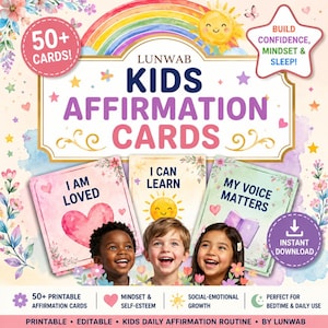 Kids Affirmation Cards | Positive Mindset, Confidence, SEL Learning ...