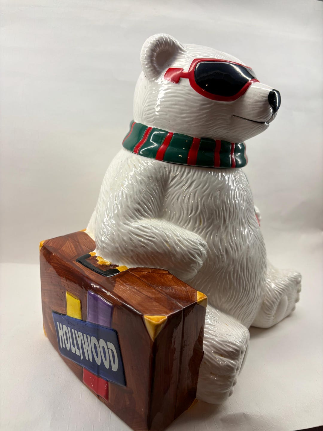 1996 Coca-cola Hollywood Polar Bear Cookie Jar - Etsy