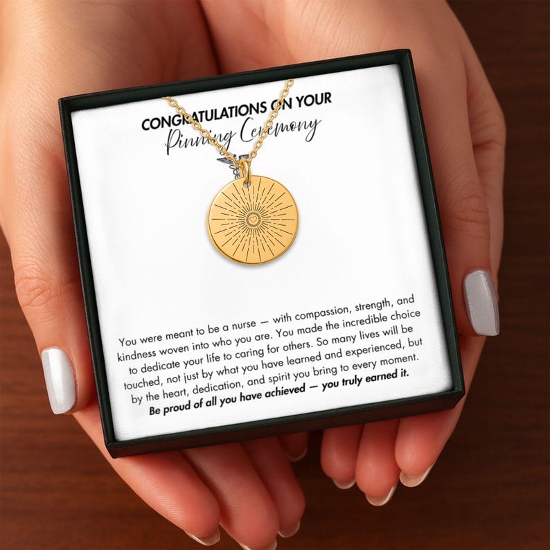 Nurse Pinning Ceremony Necklace • Personalized Nurse Graduation Gift ...