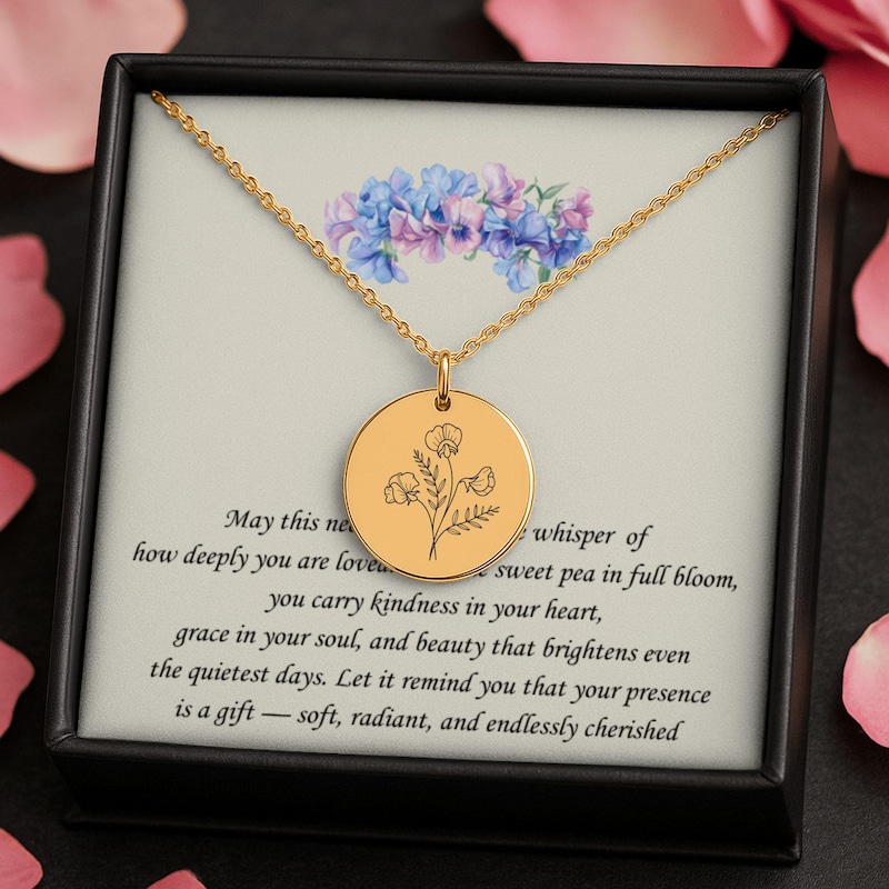 Sweet Peas Necklace - Etsy