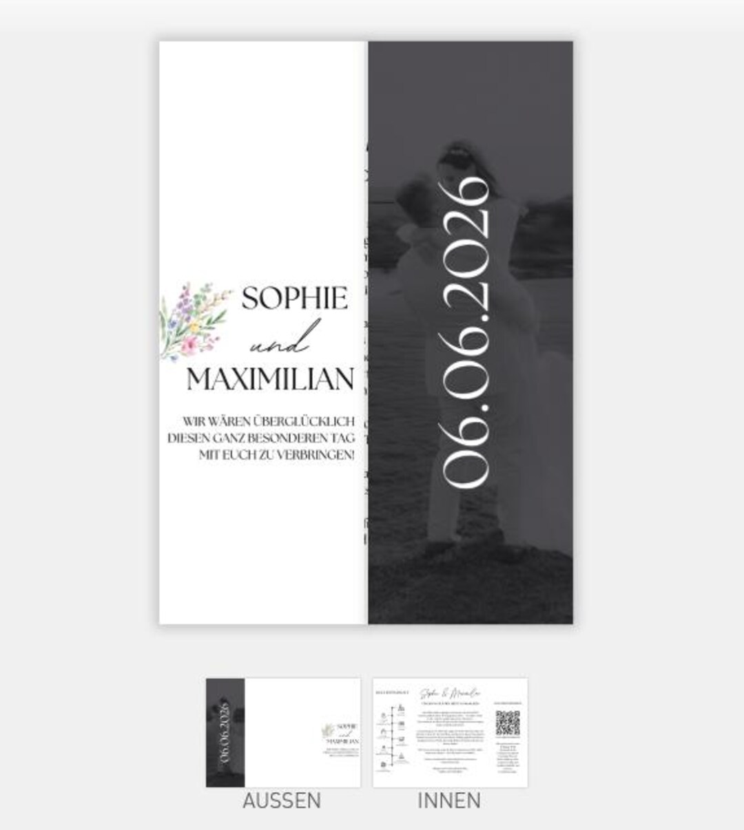 Wedding Invitation / Invitation Cards, Altar Fold, With Custom Design ...