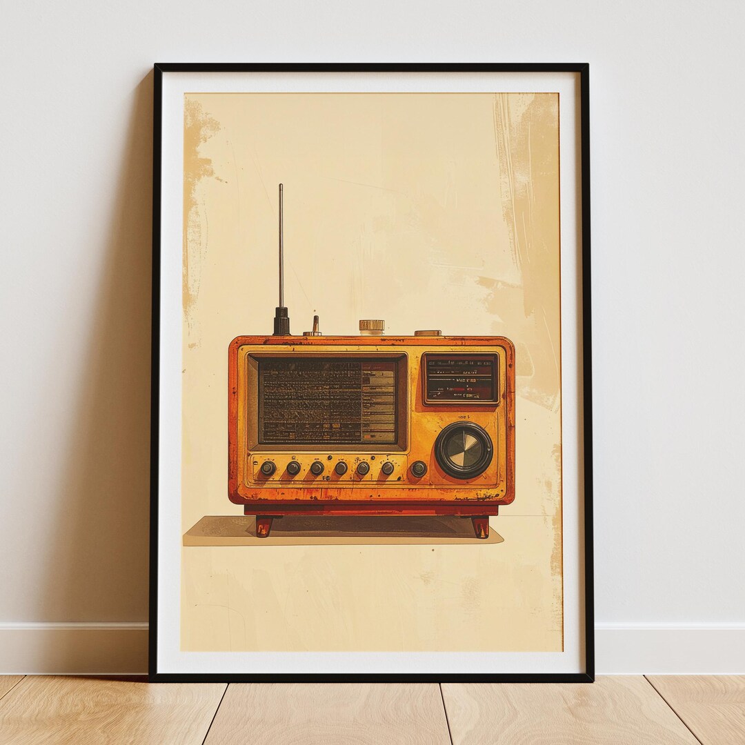 Retro Radio Print: Vintage Music Room Decor (digital Download) - Etsy