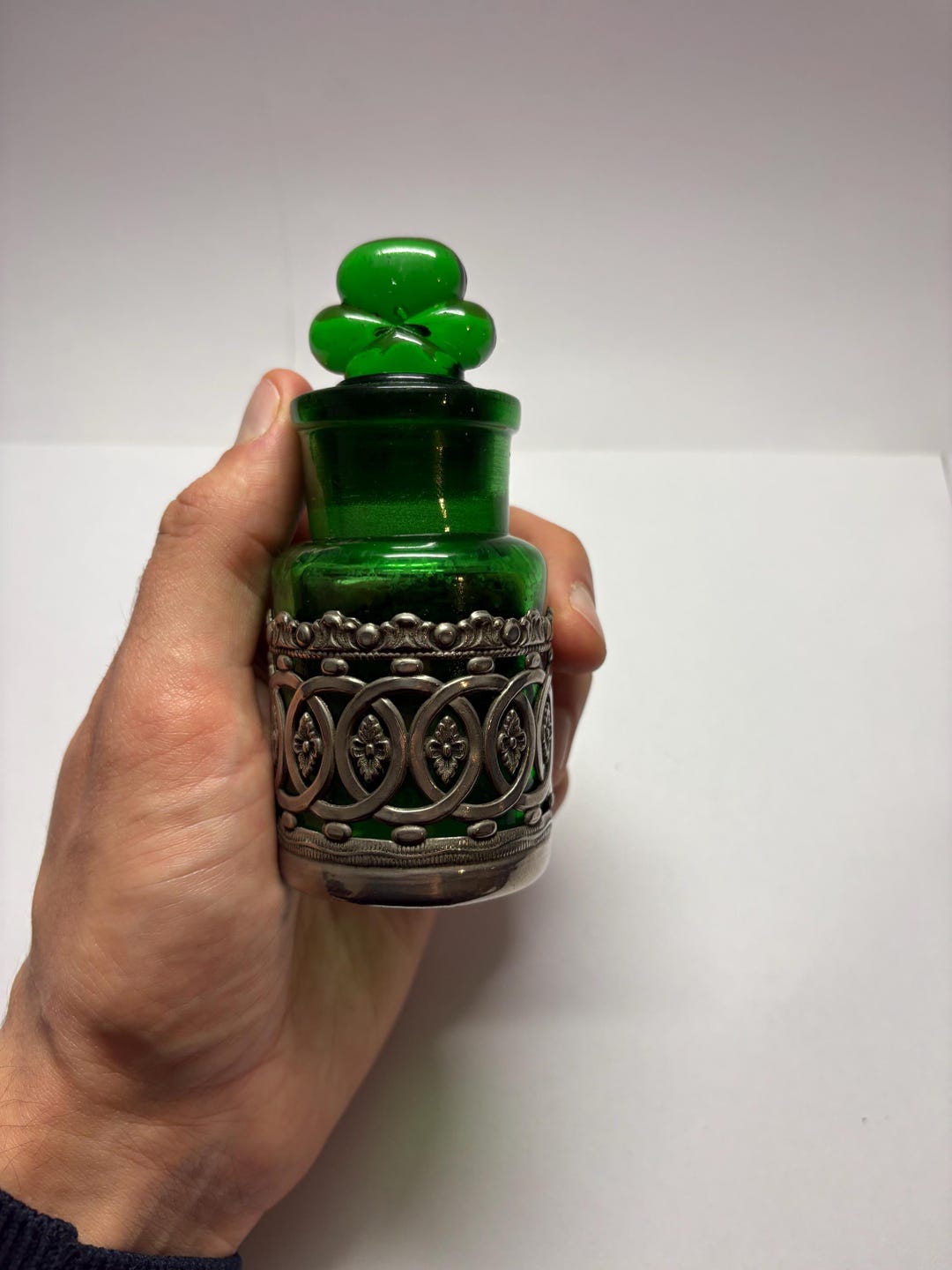 Antique Smelling Salts or Perfume Bottle- Victorian Period. Silver and ...