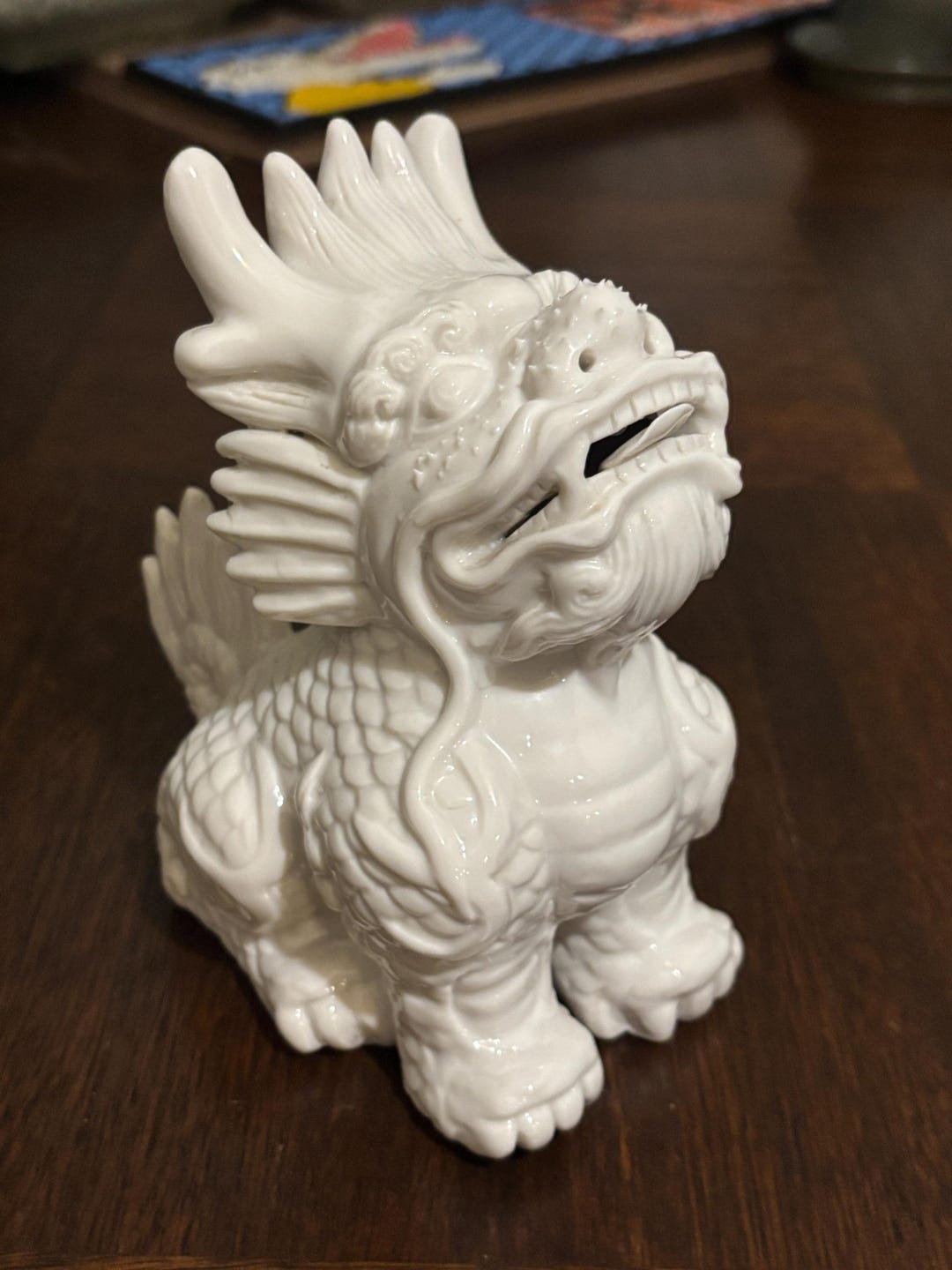 Chinese Porcelain Foo Dog. Vintage. Signed. Would Make a Good Bookend ...