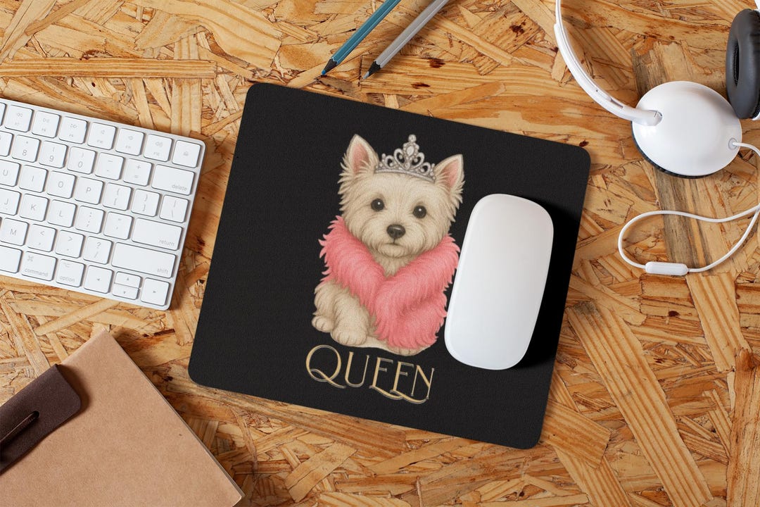 Luxurious Dog Queen Mouse Pad | Cute Pet Lover Gift | Office Decor ...