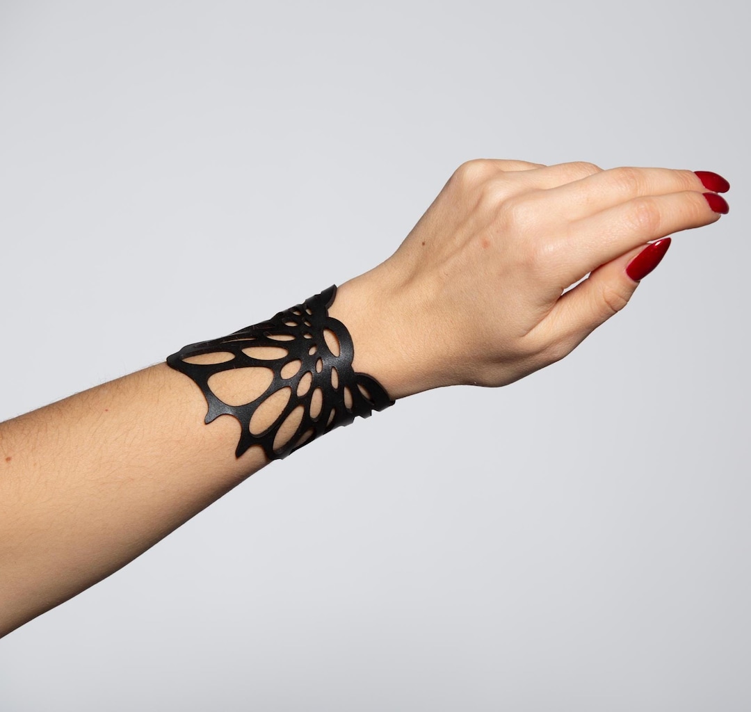 Handmade Leather Cuff Bracelet: Cut-out Design, Personalized Gift - Etsy