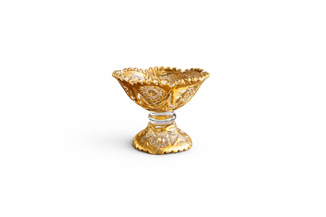 Antique Imperial Glass Whirling Star Compote Dish, Early American ...