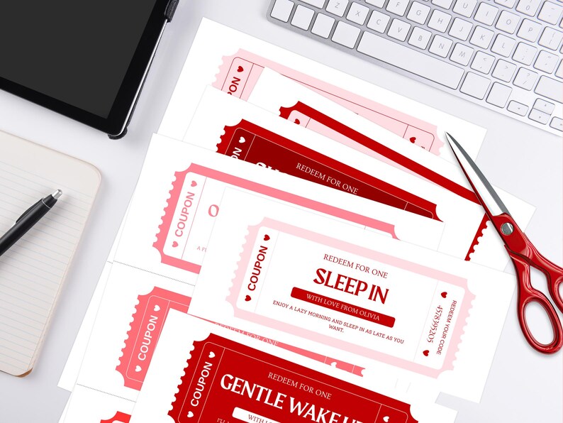 Editable Love Coupons for Him or Her: 60 Valentine's Day Vouchers ...