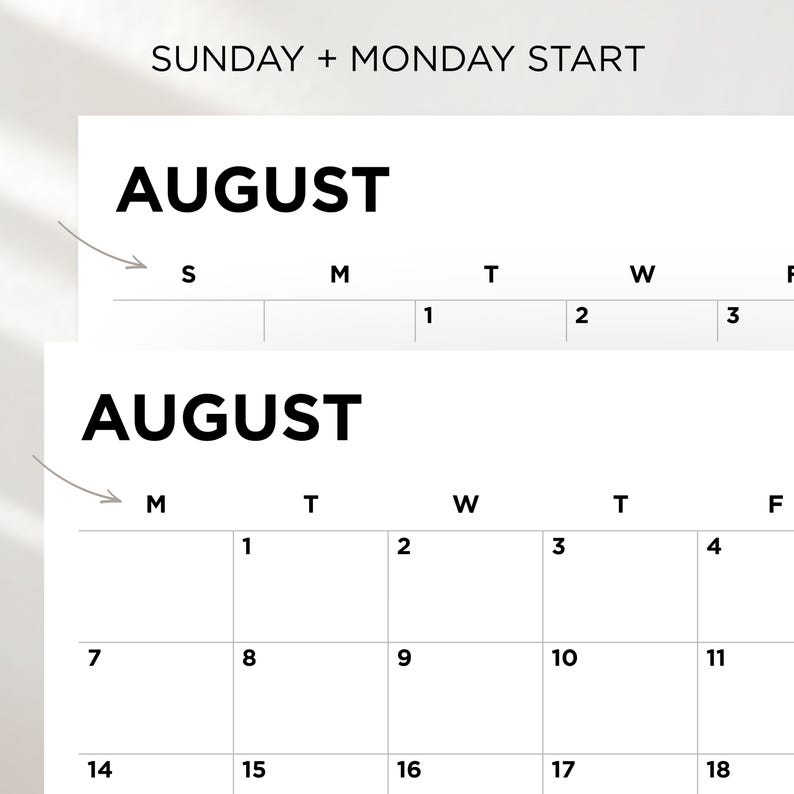 2028 Monthly Calendar Printable - Minimalist Wall Planner With Big ...