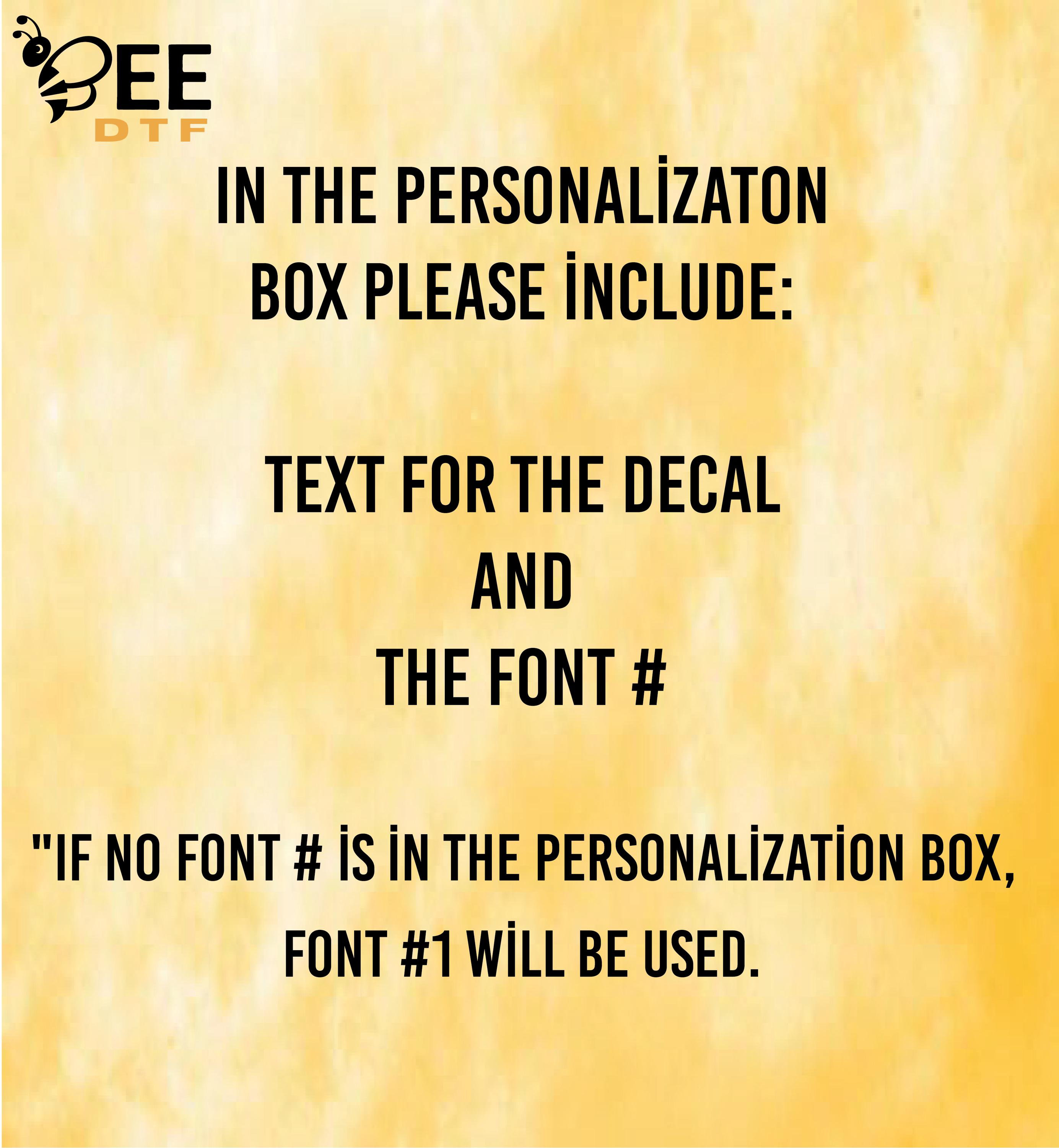 Custom Text DTF Transfer: Ready to Press Iron-on Design - Etsy