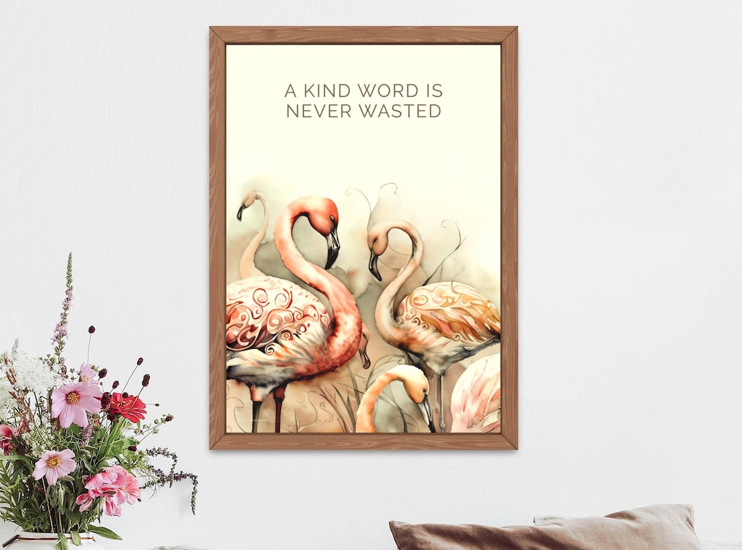 Flamingo Wall Art Printable | Home Decor (digital Download) - Etsy