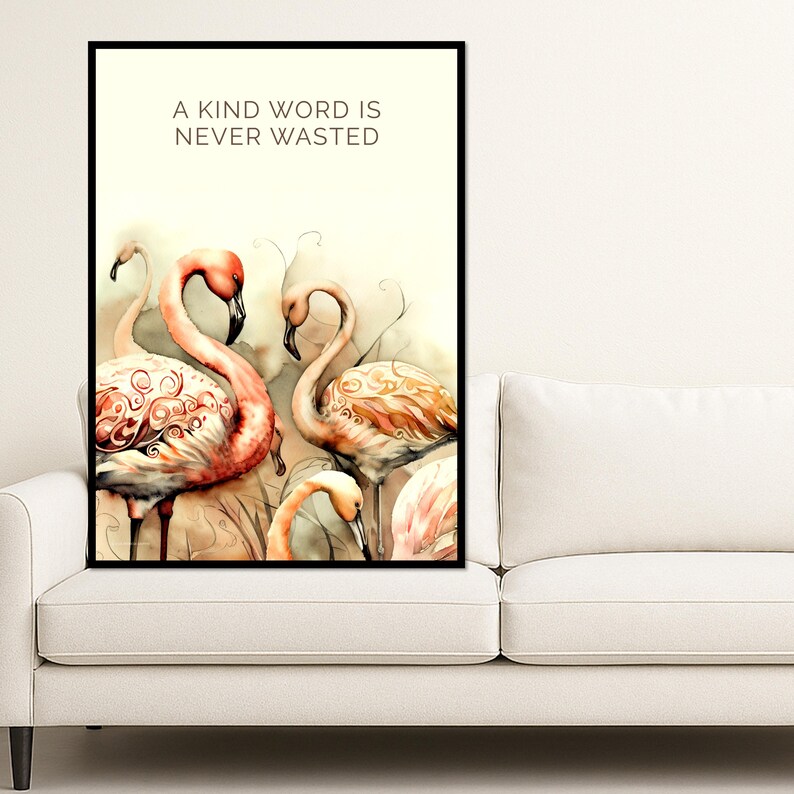 Flamingo Wall Art Printable | Home Decor (digital Download) - Etsy