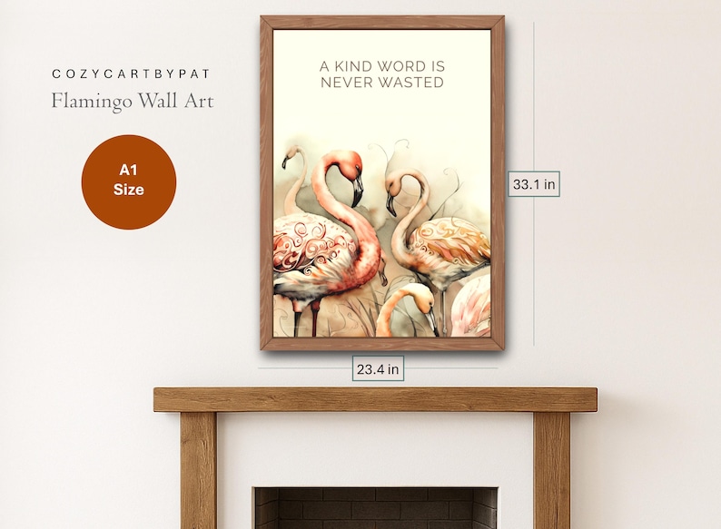 Flamingo Wall Art Printable | Home Decor (digital Download) - Etsy
