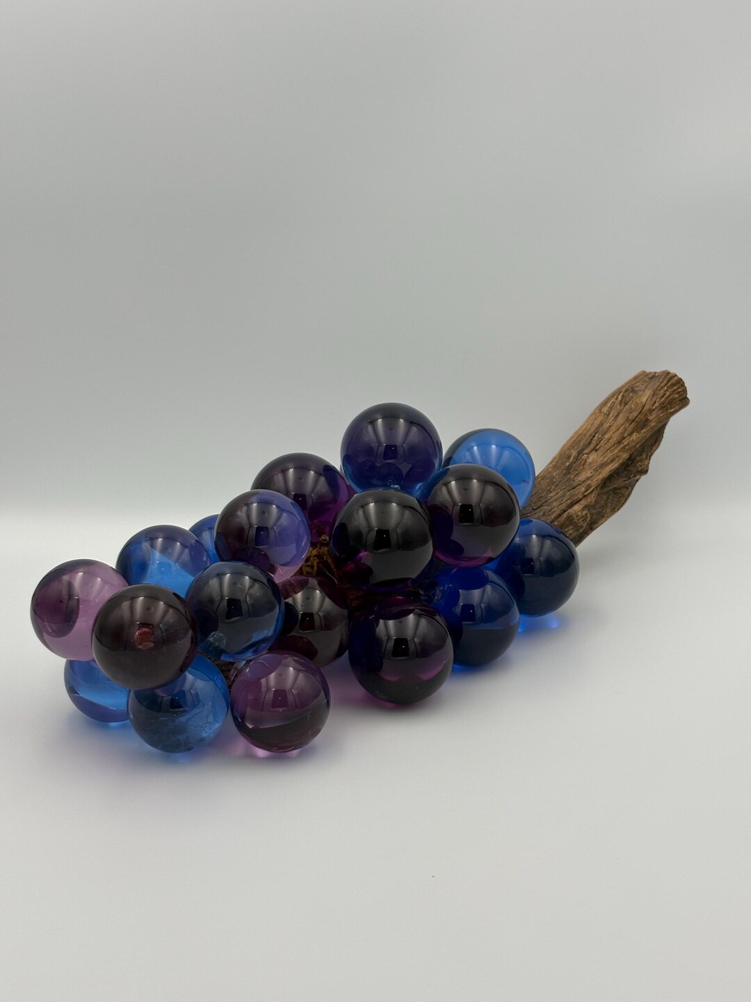 Vintage Lucite Grape Cluster • Blue & Purple Acrylic Grapes on ...