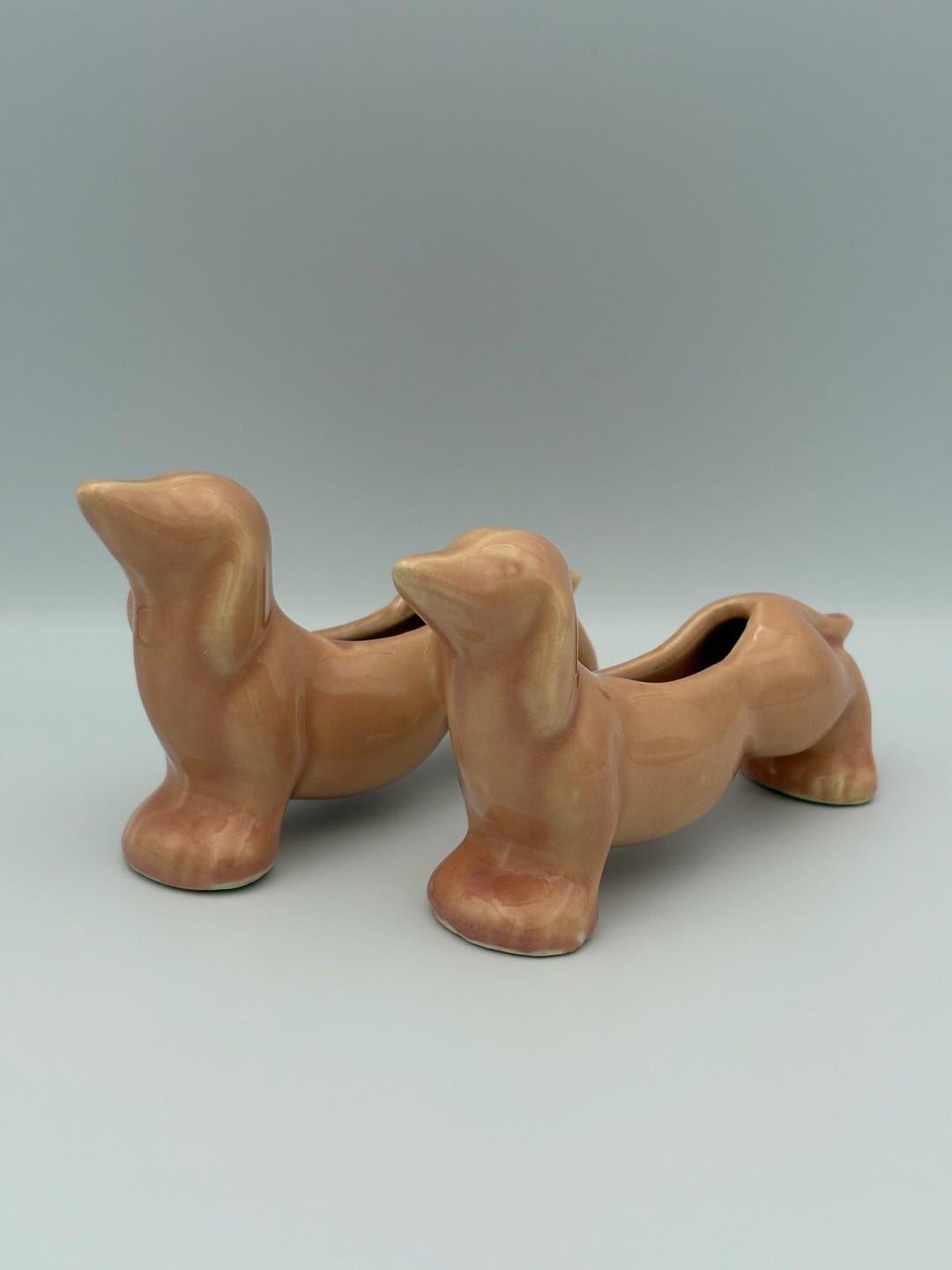 Vintage Ceramic Dachshund Planter Set – Mid-century Wiener Dog Decor - Etsy