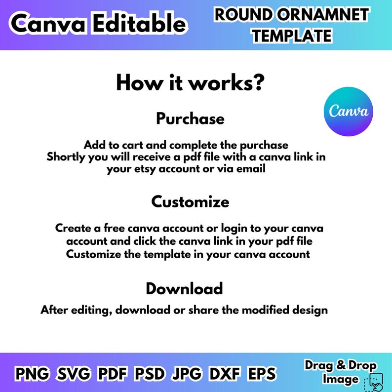 Round Ornament Template Bundle, Christmas Sublimation Ornament Frames ...