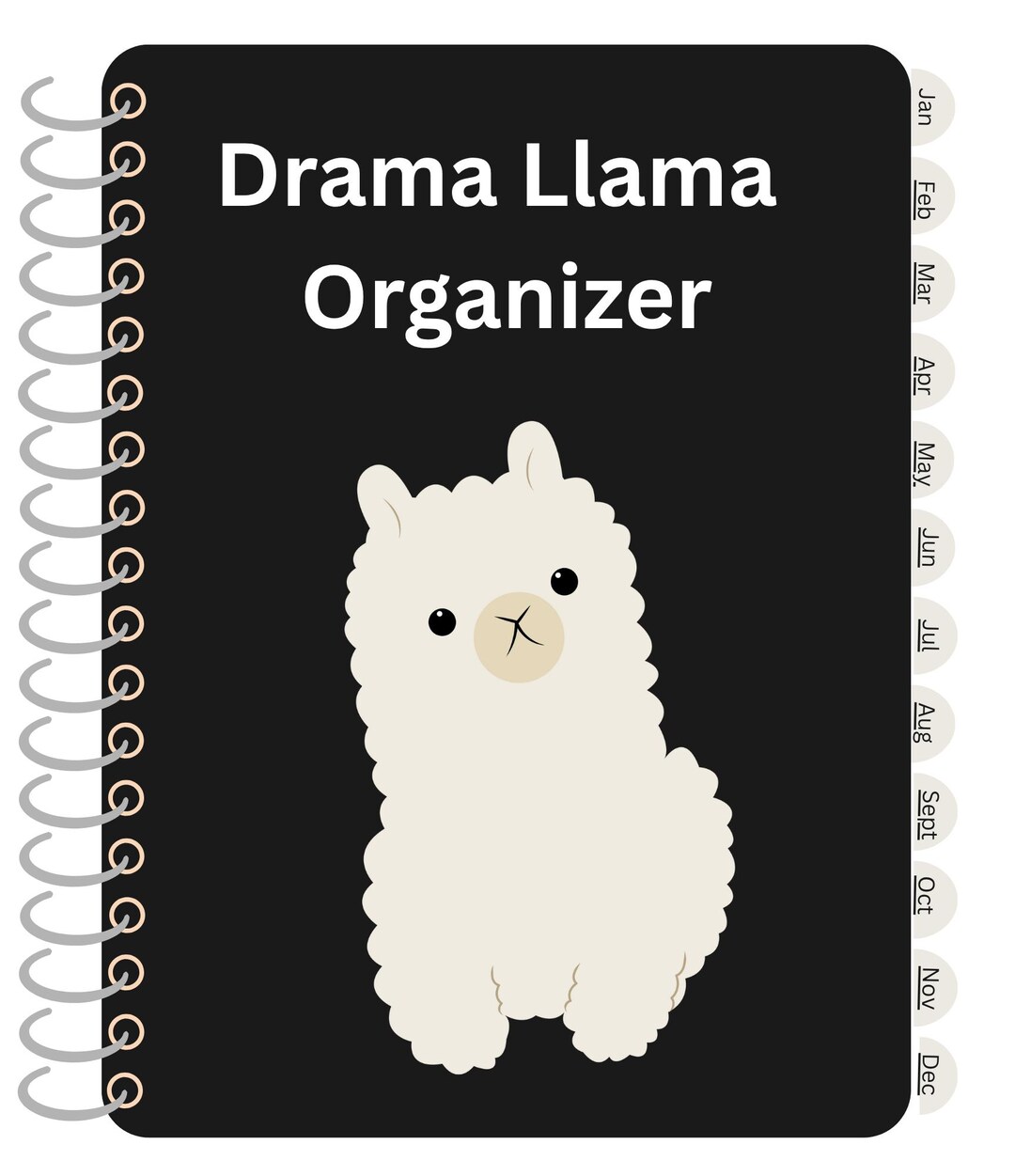 Drama Llama Undated Monthly Planner - Digital Download - Etsy
