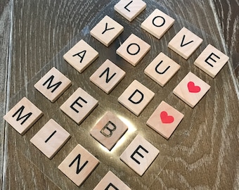 Scrabble fabric | Etsy