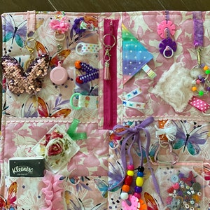 Valentine's Day Fidget Blanket Fidget Mat Butterfly Pink Purple ...