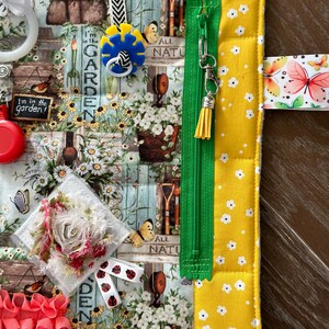 Garden Fidget, Flowers Butterflies, Fidget Blanket, Best Senior Gift ...