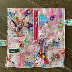 Valentine's Day Fidget Blanket Fidget Mat Butterfly Pink Purple ...