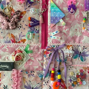 Valentine's Day Fidget Blanket Fidget Mat Butterfly Pink Purple ...