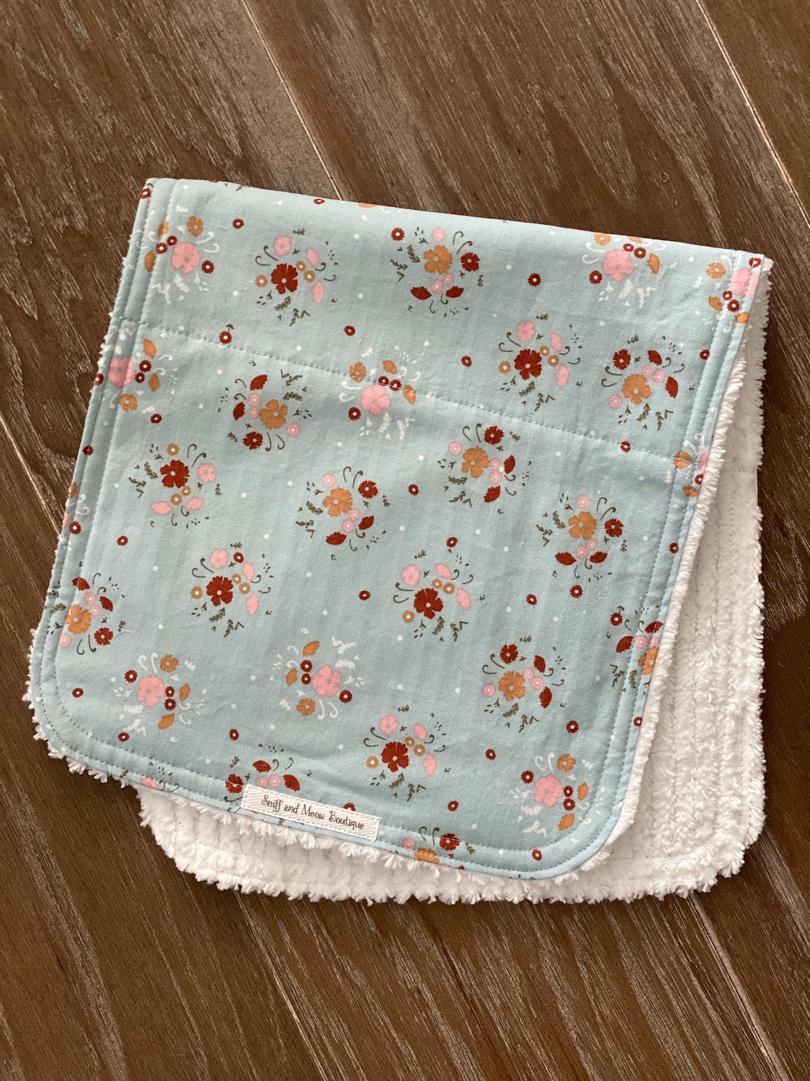 Autumn Floral Burp Cloth Set, Baby Girl Burp Rags, Best Baby Gift ...