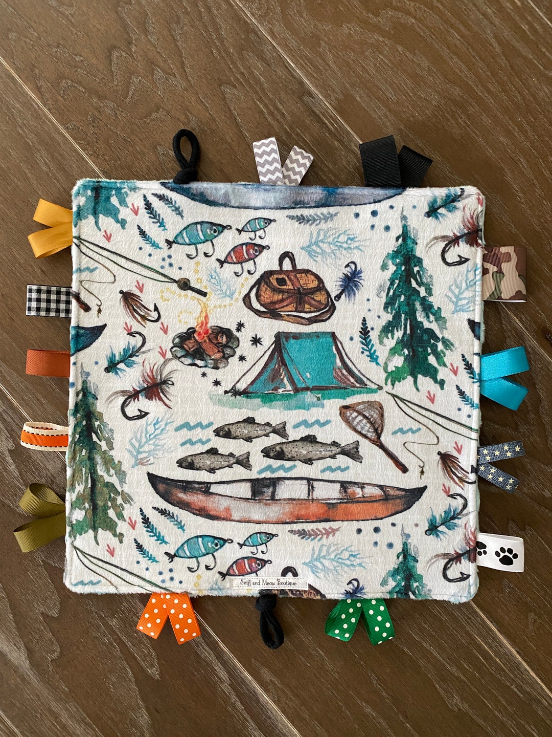 Baby Fishing Crinkle Toy, 12 Inch, Camping Fly Fishing Canoe, Minky ...