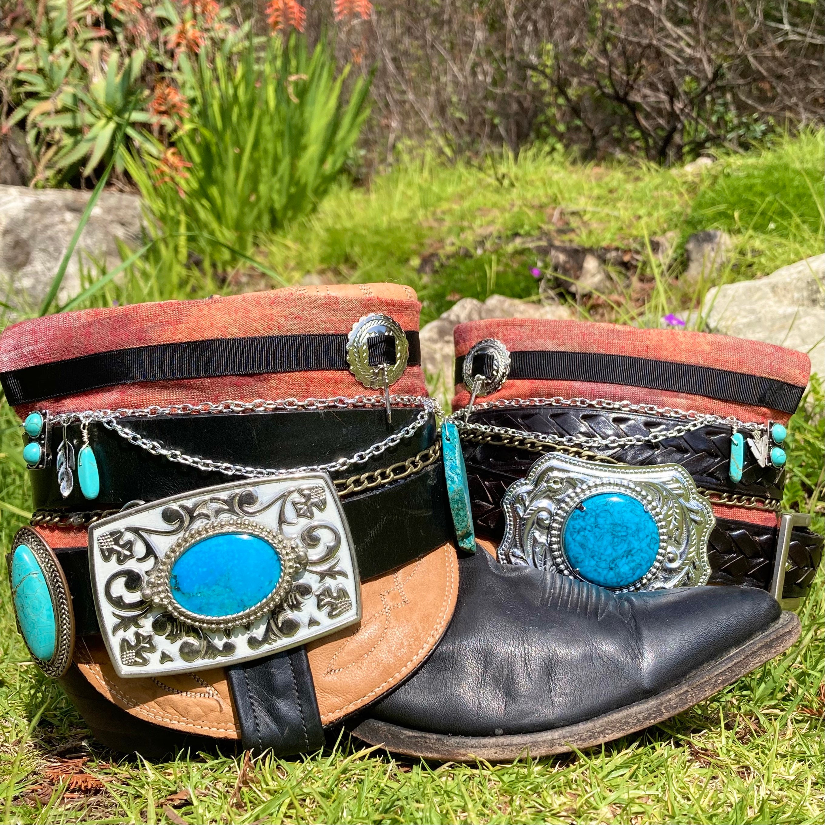 Desert Dreams Custom Upcycled Reworked Repurposed Boots - Etsy