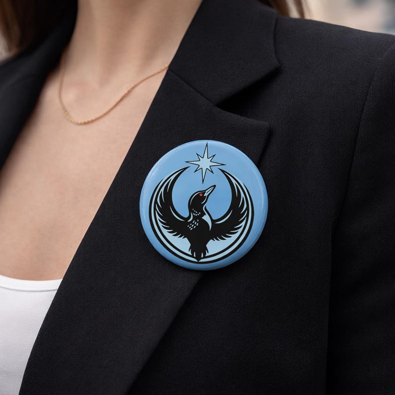 Minnesota Rebel Loon Pin Button, Minnesota Loon Symbol Accessory ...