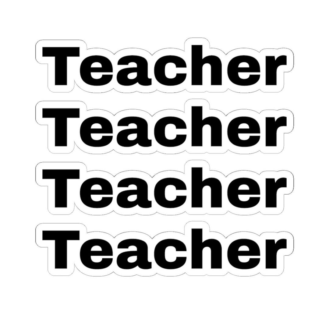 Teacher Repeat Text Sticker | Kiss-cut Sticker Sheet Love Teachers ...