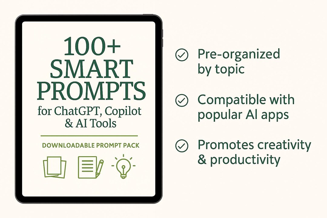 100+ Smart Prompts for Chatgpt, Copilot & AI Tools – Downloadable ...