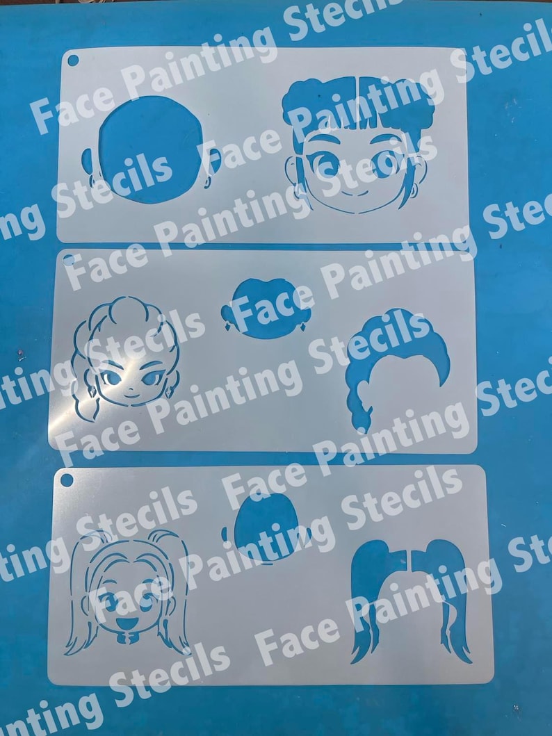 3pcs K Pop Face Painting Stencil - Etsy