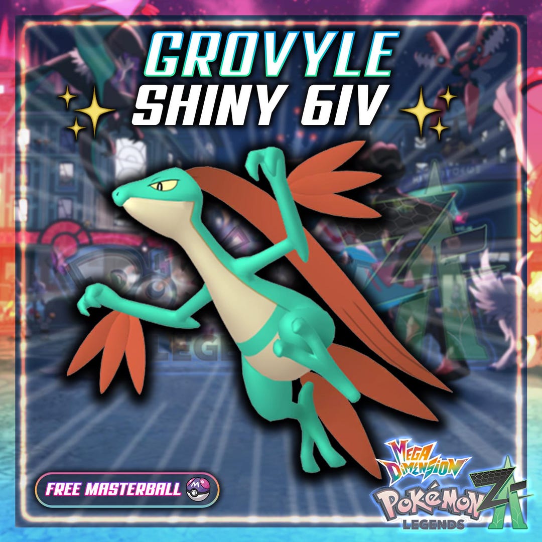 Pokemon Legends Z-A GROVYLE Shiny 6IV / Competitive Set Battle Ready EV ...