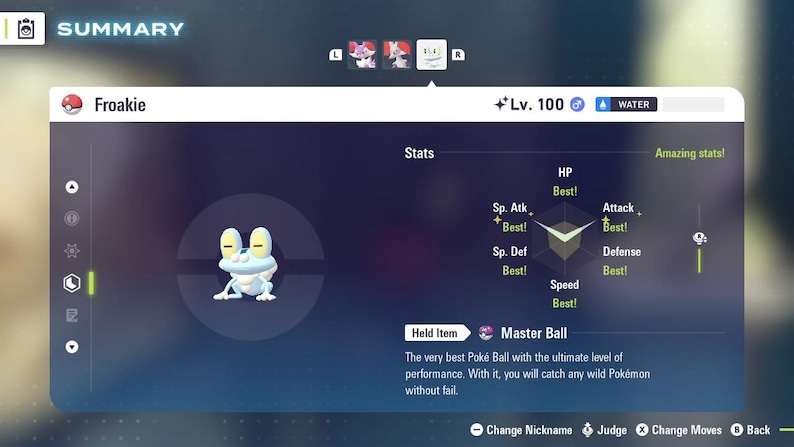 Pokemon Legends Z-A FROAKIE Shiny 6IV / Competitive Set Battle Ready EV ...