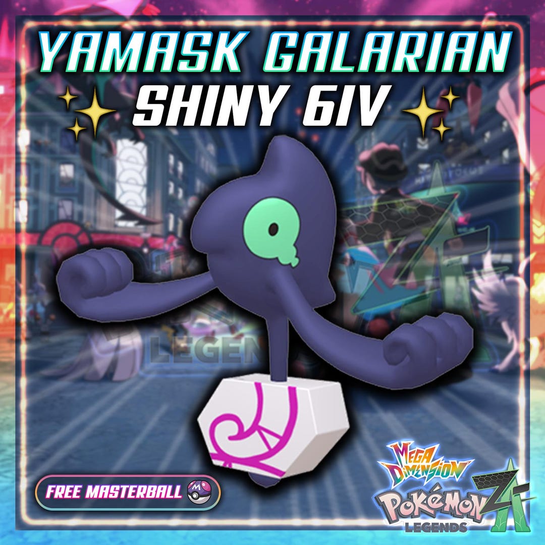 Pokemon Legends Z-A YAMASK GALAR Shiny 6IV / Competitive Set Battle ...