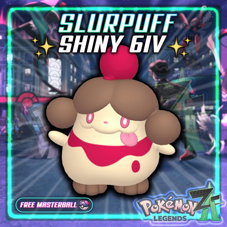 Pokemon Legends Z-A Shiny Slurpuff: 6IV, Battle Ready (customizable ...