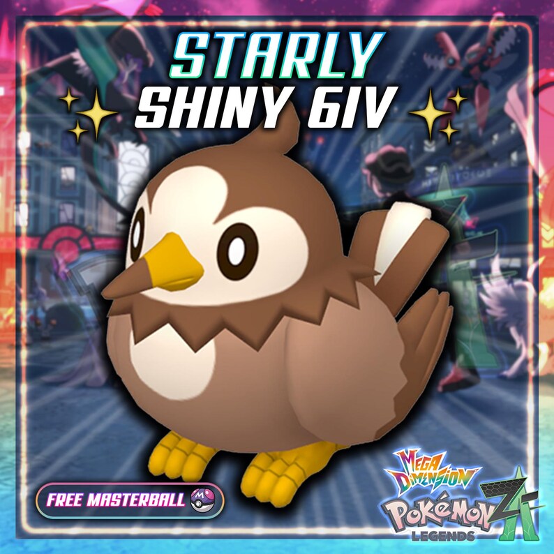 Pokemon Legends Z-A STARLY Shiny 6IV / Competitive Set Battle Ready EV ...